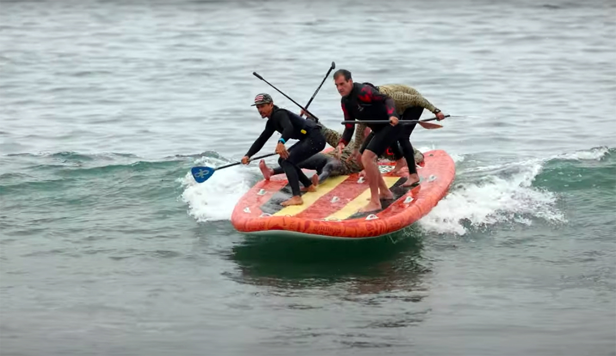 8 Minutes of SUP-Squatch Surfing in Southern California Beachbreak