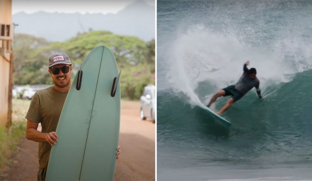 Joel Centeio Samples Jon Pyzel's Personal Crisis Twin Surfboard