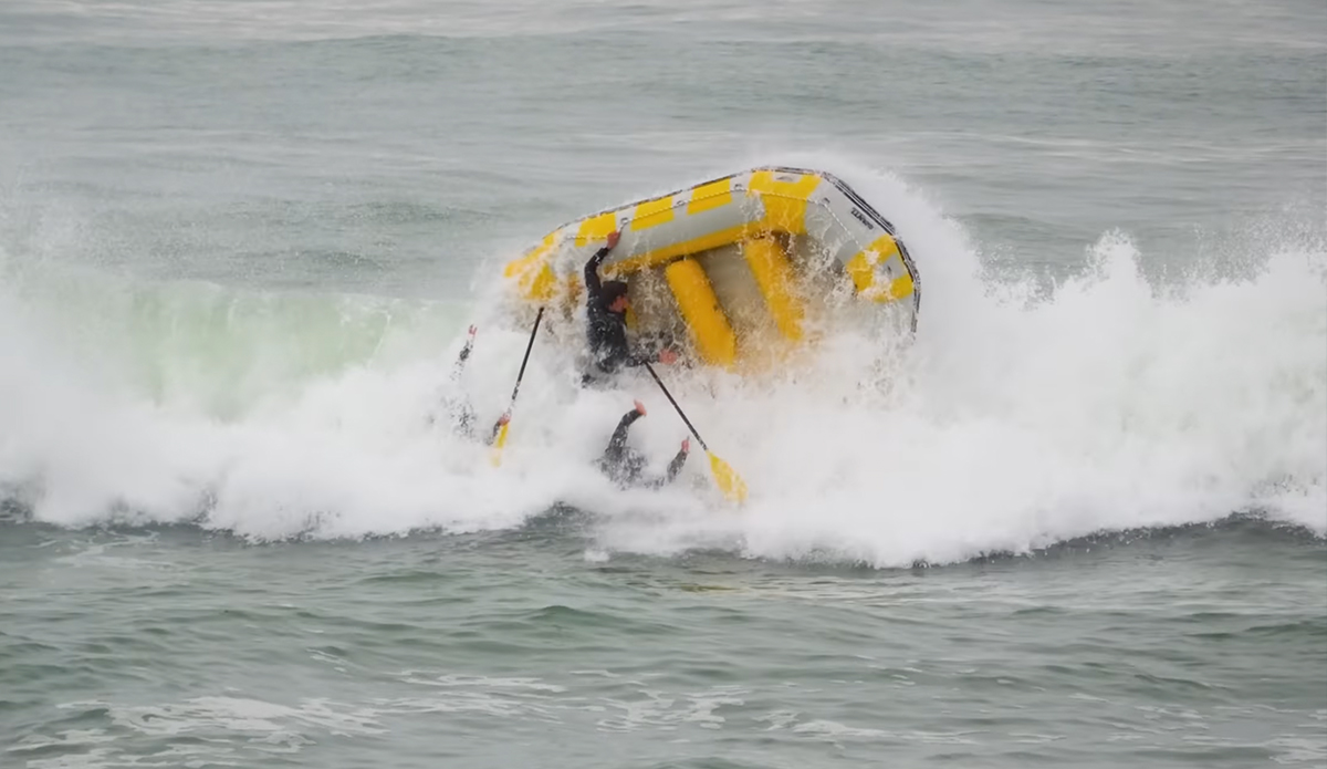 Watch YouTubers Get Pummeled Trying to Surf Inflatable Raft
