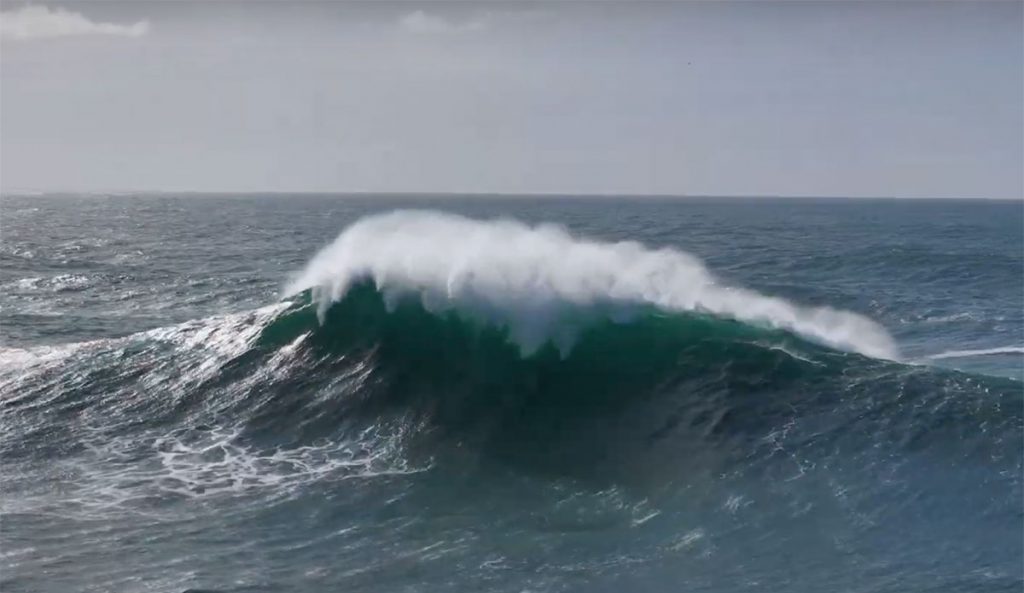 Drone Footage Shows Nazaré Absolutely Going Off on January 25th