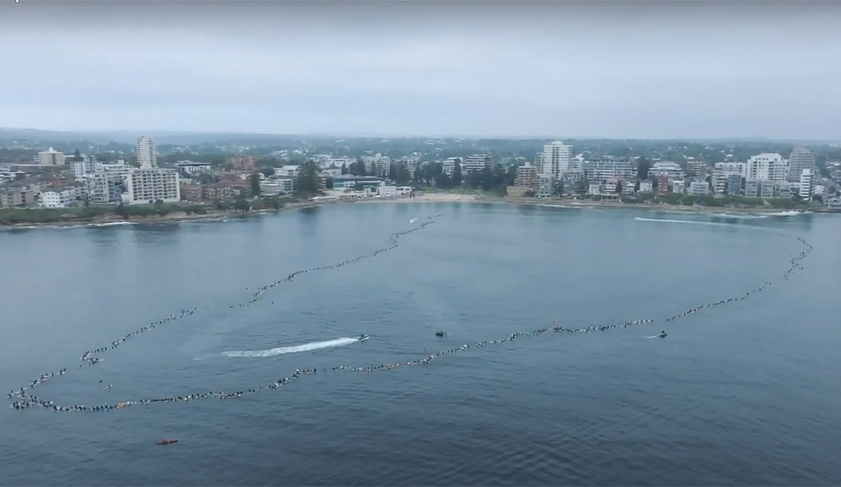 New World Record For Largest Paddle Out Set at Cronulla