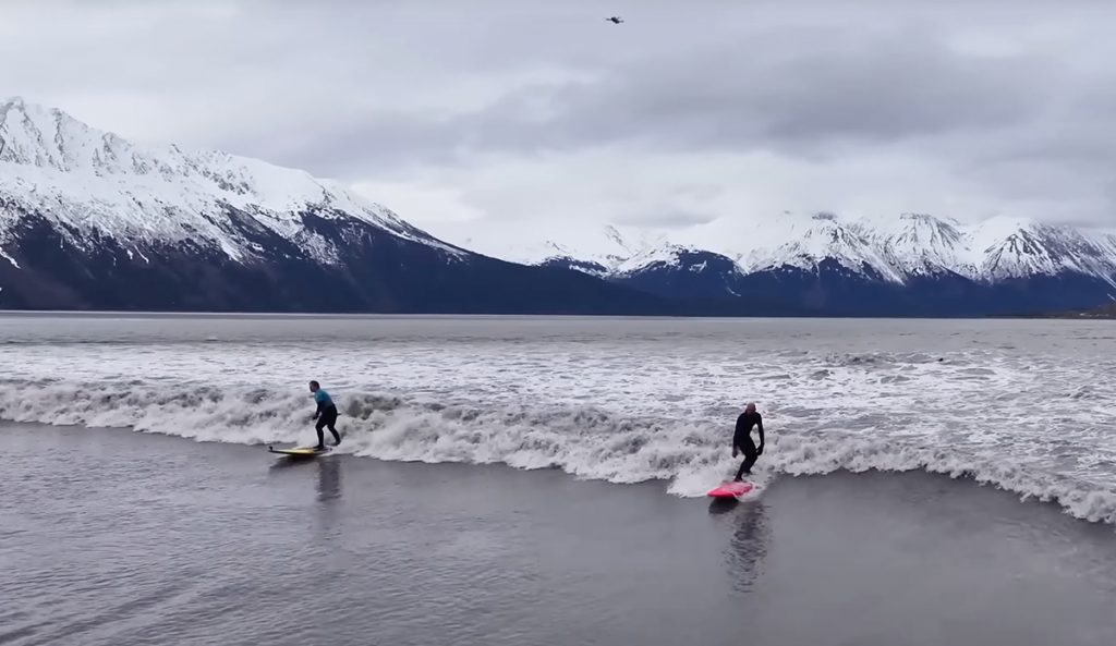 Jamie O'Brien Attempts to Shortboard Alaskan Tidal Wave